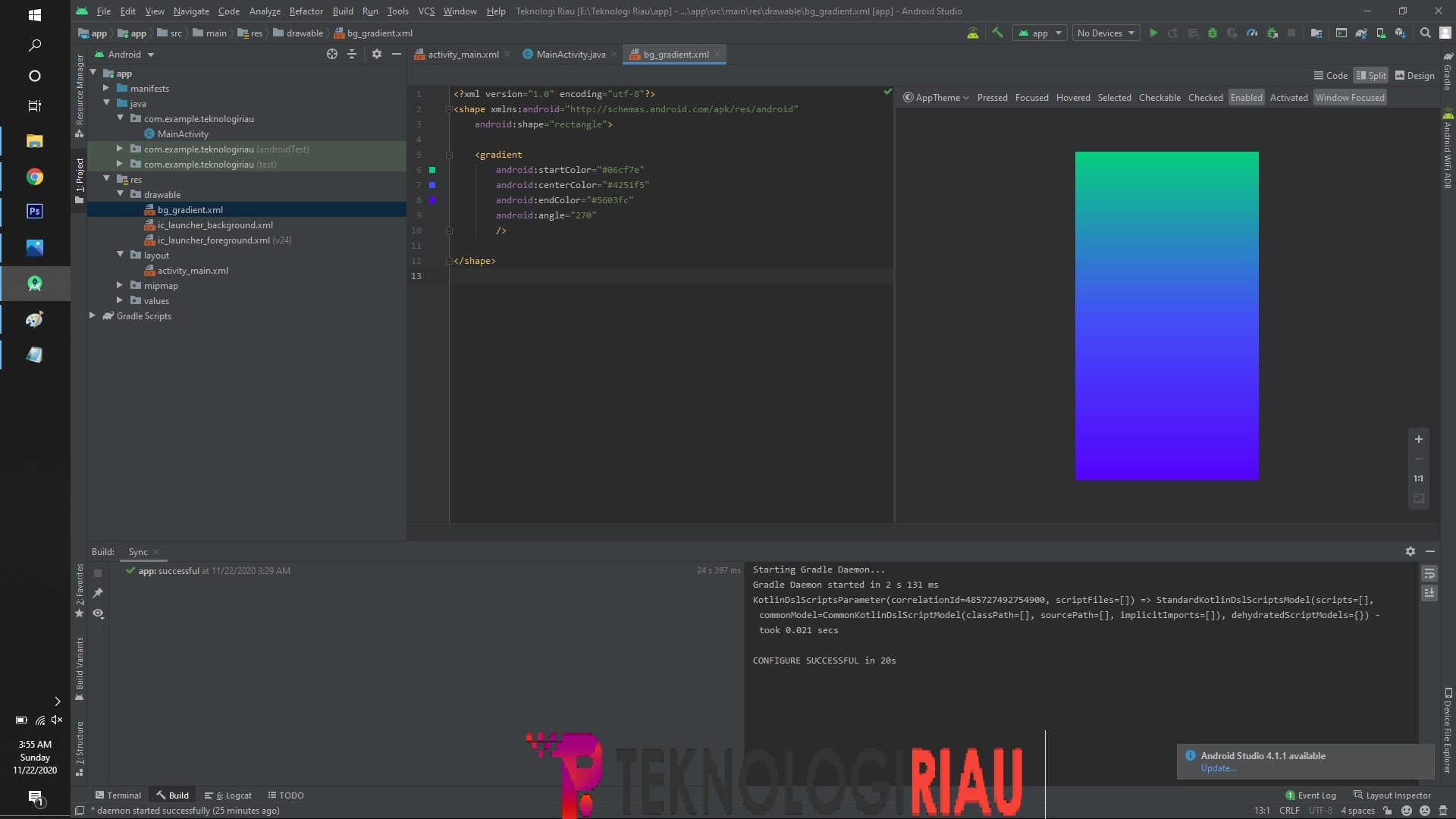 Cara Mudah Membuat Background Gradient di Android Studio - Teknologi Riau